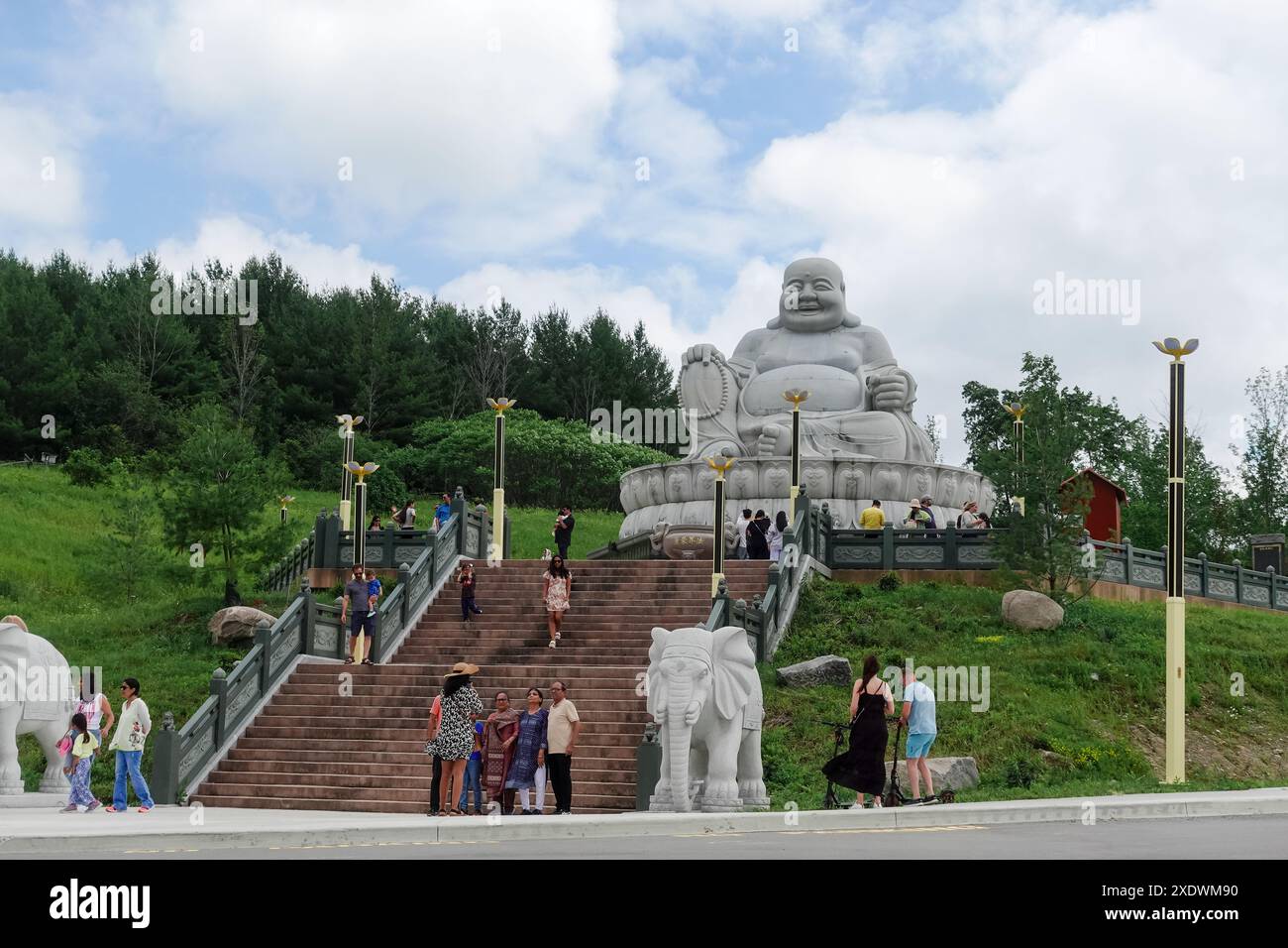 Huge Maitreya Buddha Statue at Wutai Shan Buddhist Garden, Canada Stock ...