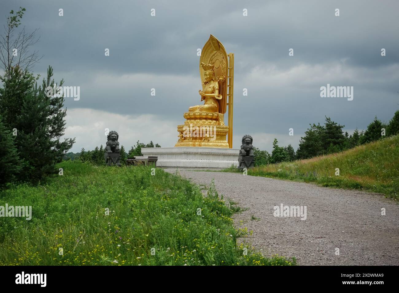 13 meter high bronze statue with gilding surface, located in the North ...