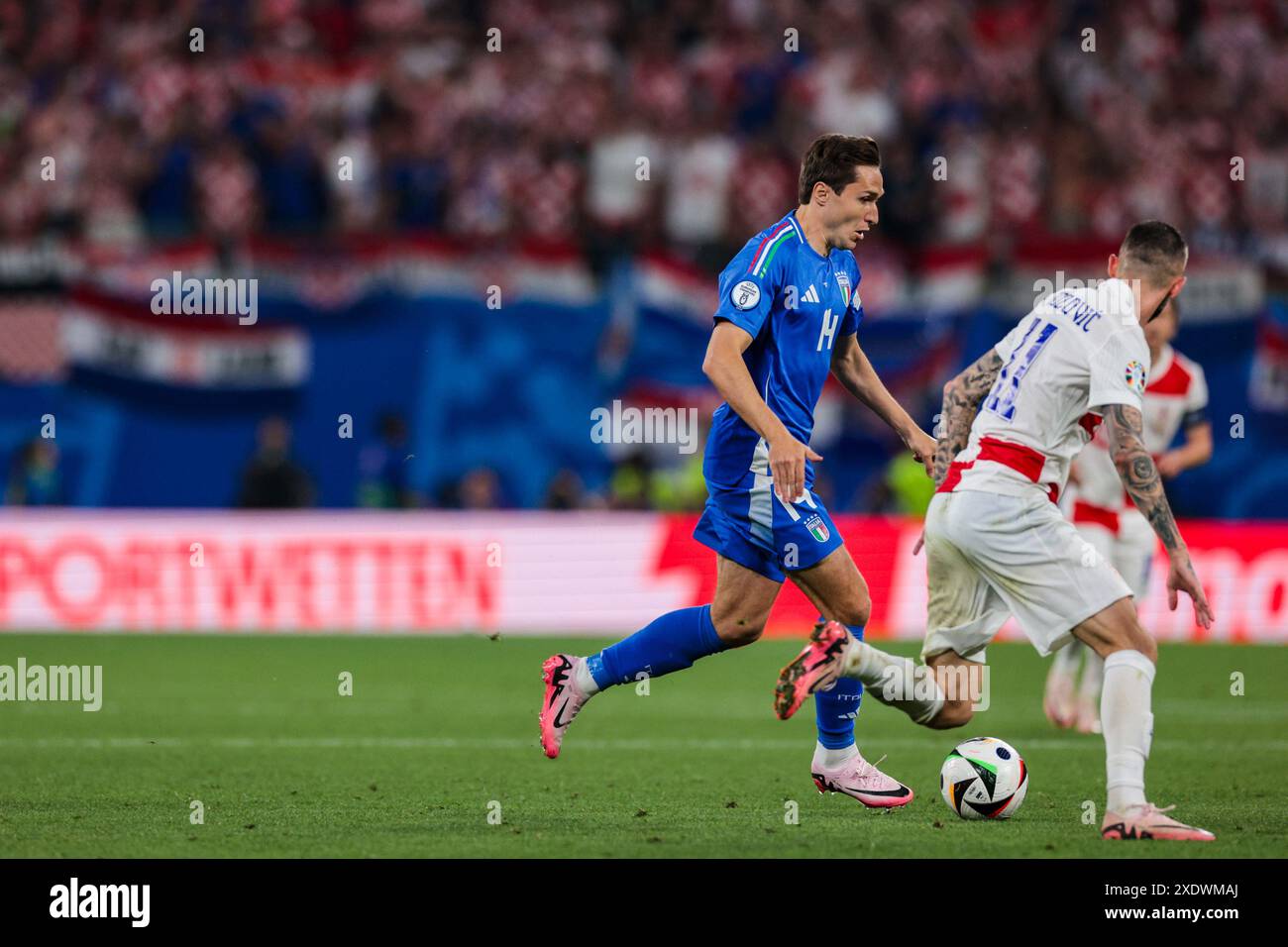 Federico Chiesa of Italy during UEFA Euro 2024 - Croatia vs Italy, UEFA ...