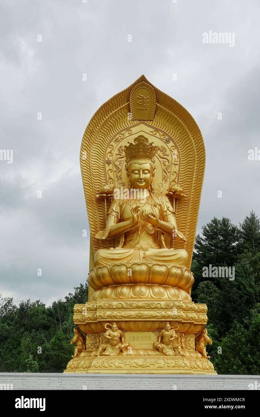 13 meter high bronze statue with gilding surface, located in the North ...