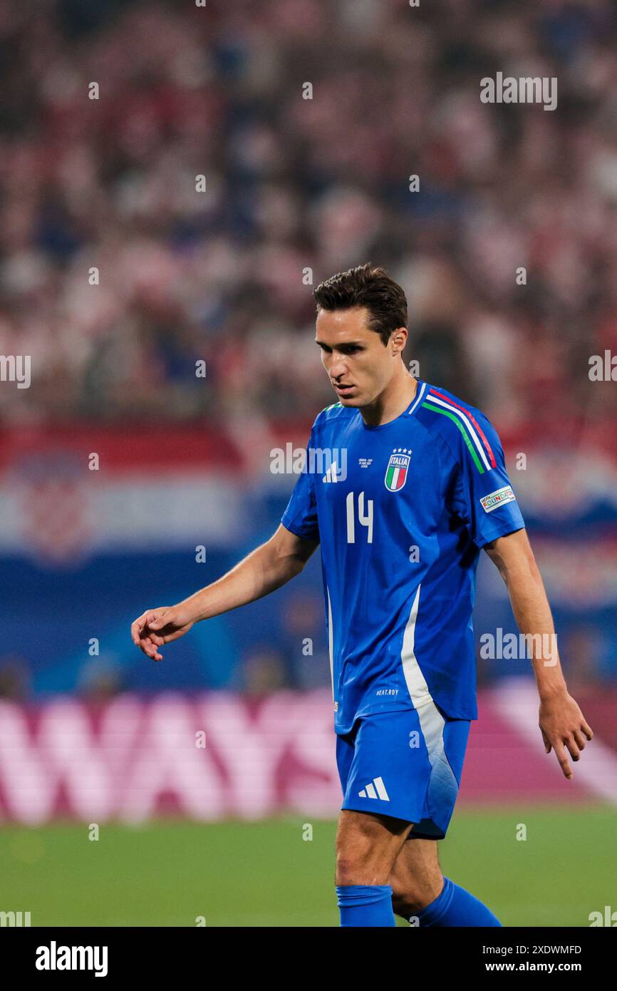 Federico Chiesa of Italy during UEFA Euro 2024 - Croatia vs Italy, UEFA ...