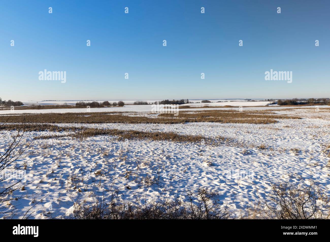 drifts of white snow after a snowfall, beautiful white snow in the ...