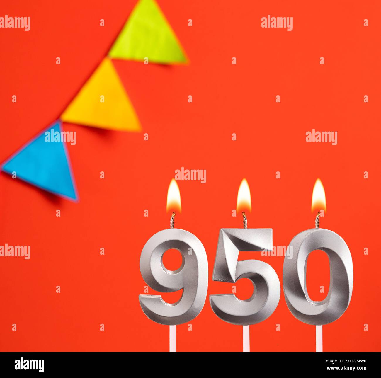 Number of followers or likes - Candle number 950 Stock Photo - Alamy