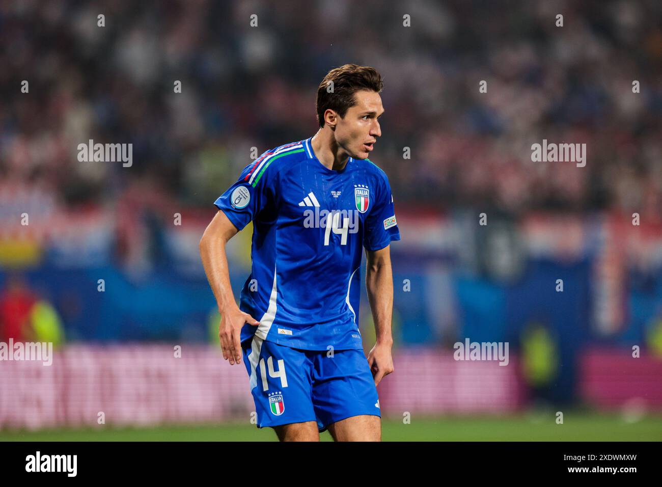 Federico Chiesa of Italy during UEFA Euro 2024 - Croatia vs Italy, UEFA ...