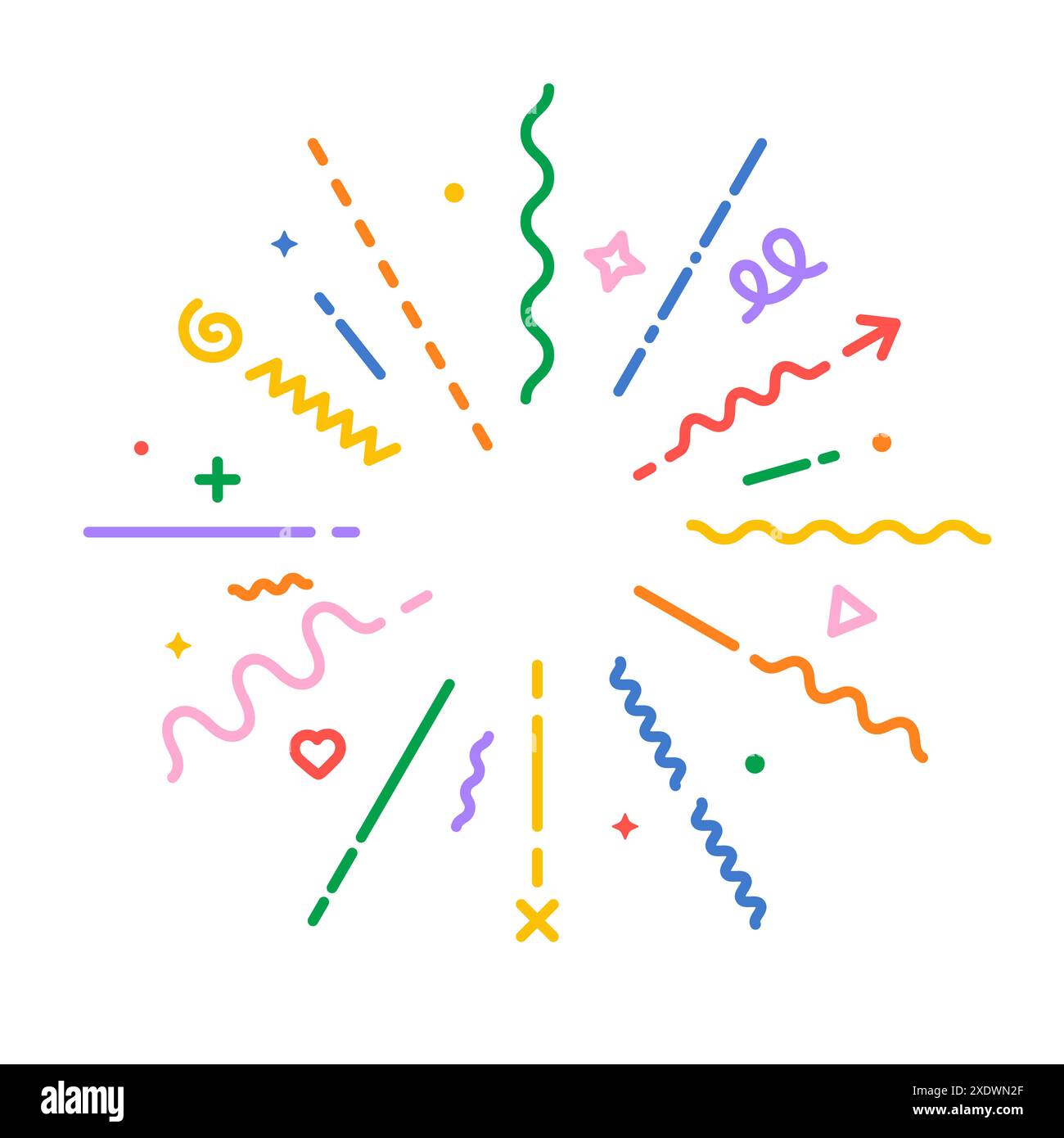 Confetti explosion vector line icon Stock Vector Image & Art - Alamy