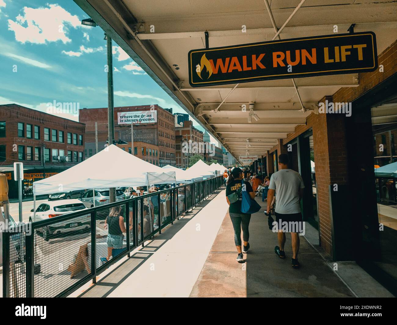 Walking through the Strip District in Pittsburgh Pennsylvania Stock ...