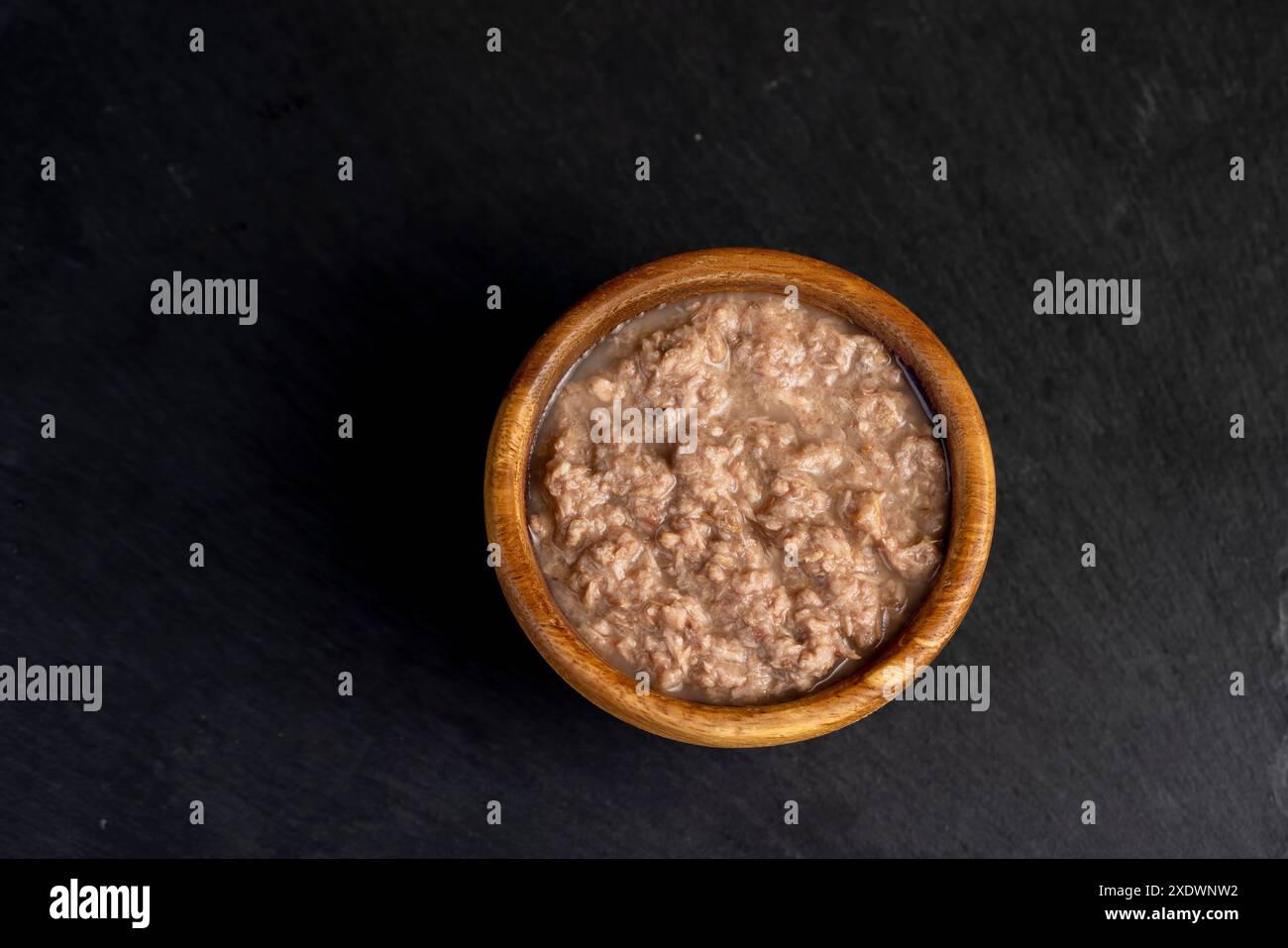 canned tuna fillet in a bowl, canned fish from finely chopped stewed ...