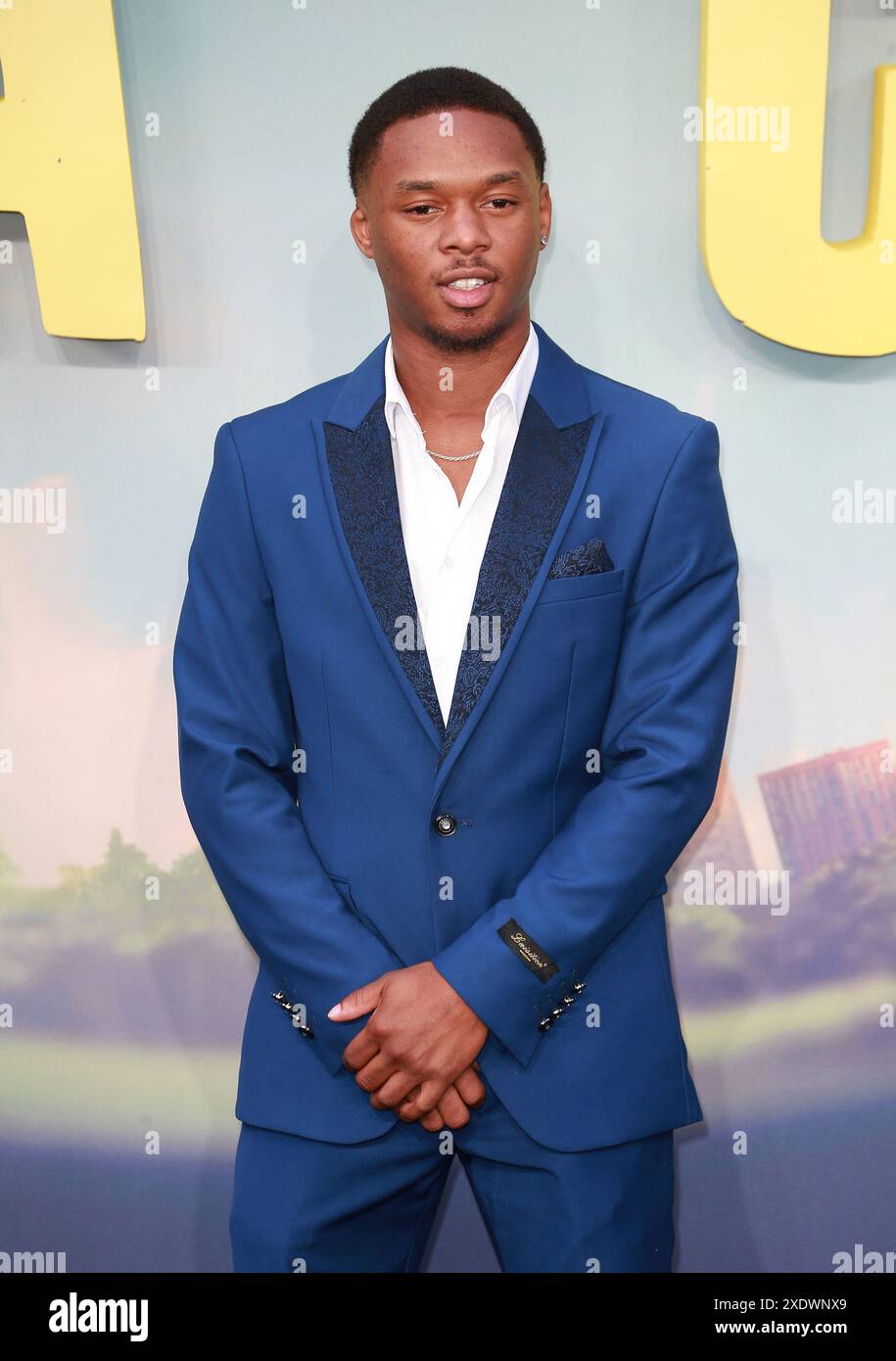 Xavien Russell attends the UK Premiere of "Supacell" at Odeon Luxe West ...