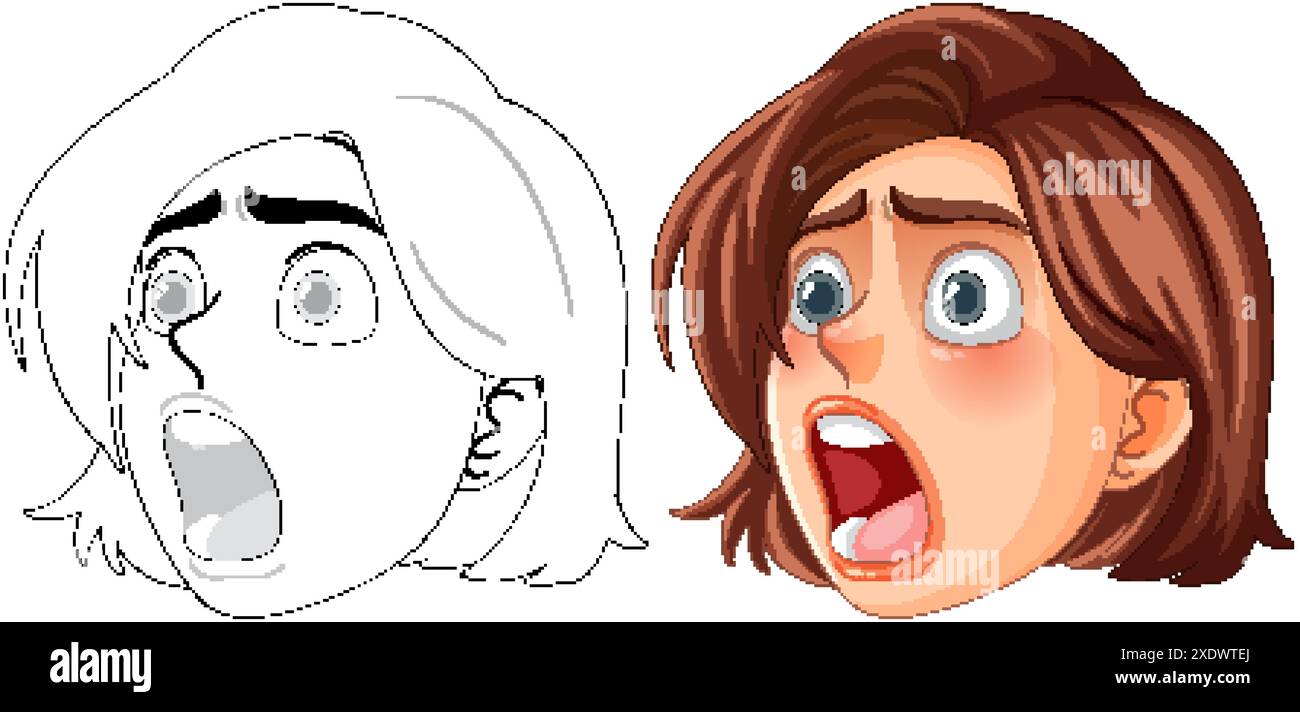 A shocked face with wide eyes and open mouth Stock Vector Image & Art ...