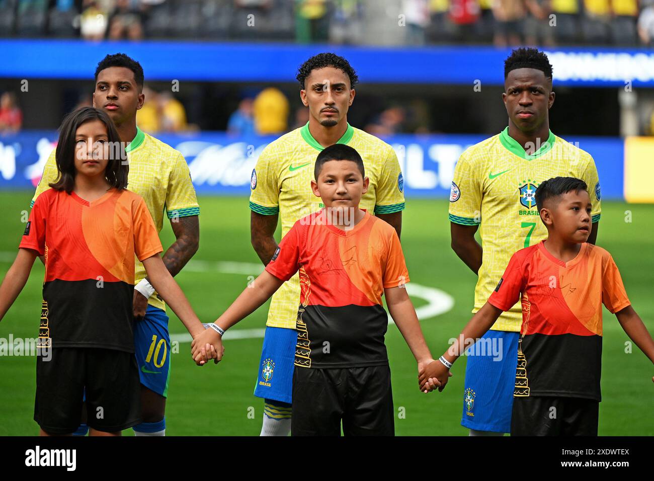 Inglewood, United States. 24th June, 2024. Rodrygo, Raphinha, Vinicius ...