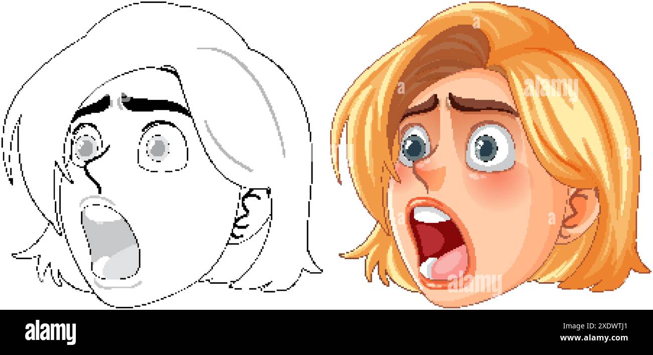 A shocked face with wide eyes and open mouth Stock Vector Image & Art ...