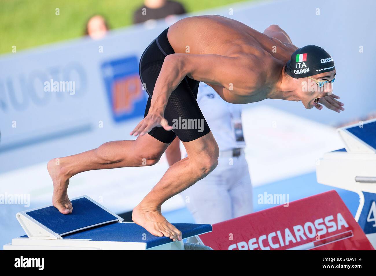 Rome, Italy. 23rd June, 2024. Thomas Ceccon (ITA) seen during the men 50m butterfly final at the ...