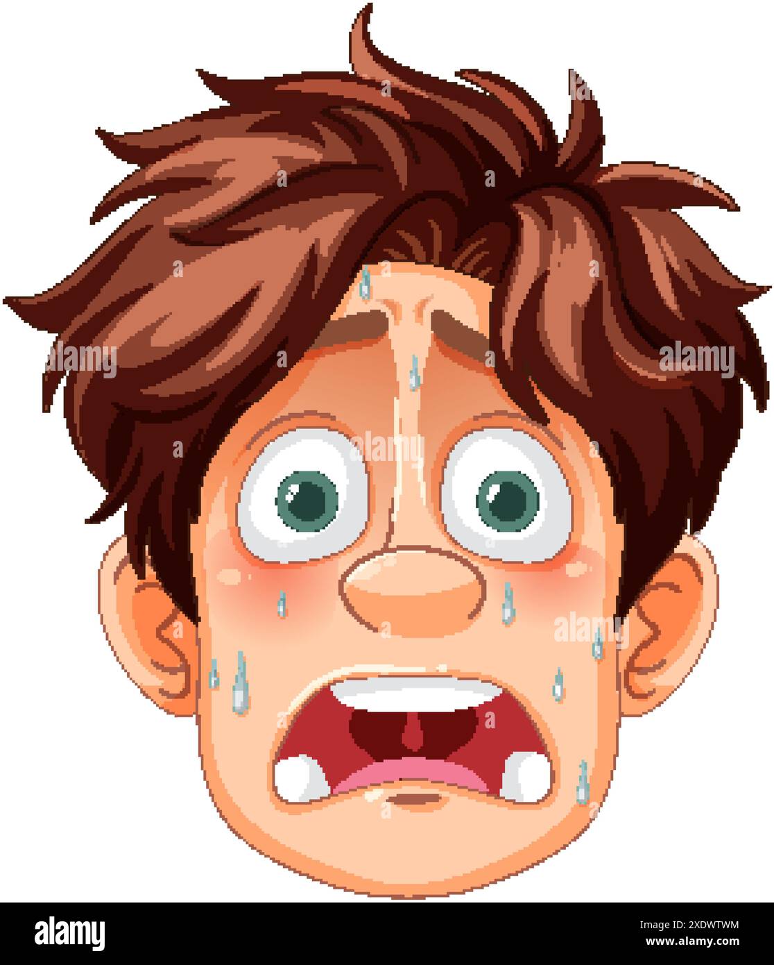 Forehead sweat Stock Vector Images - Alamy