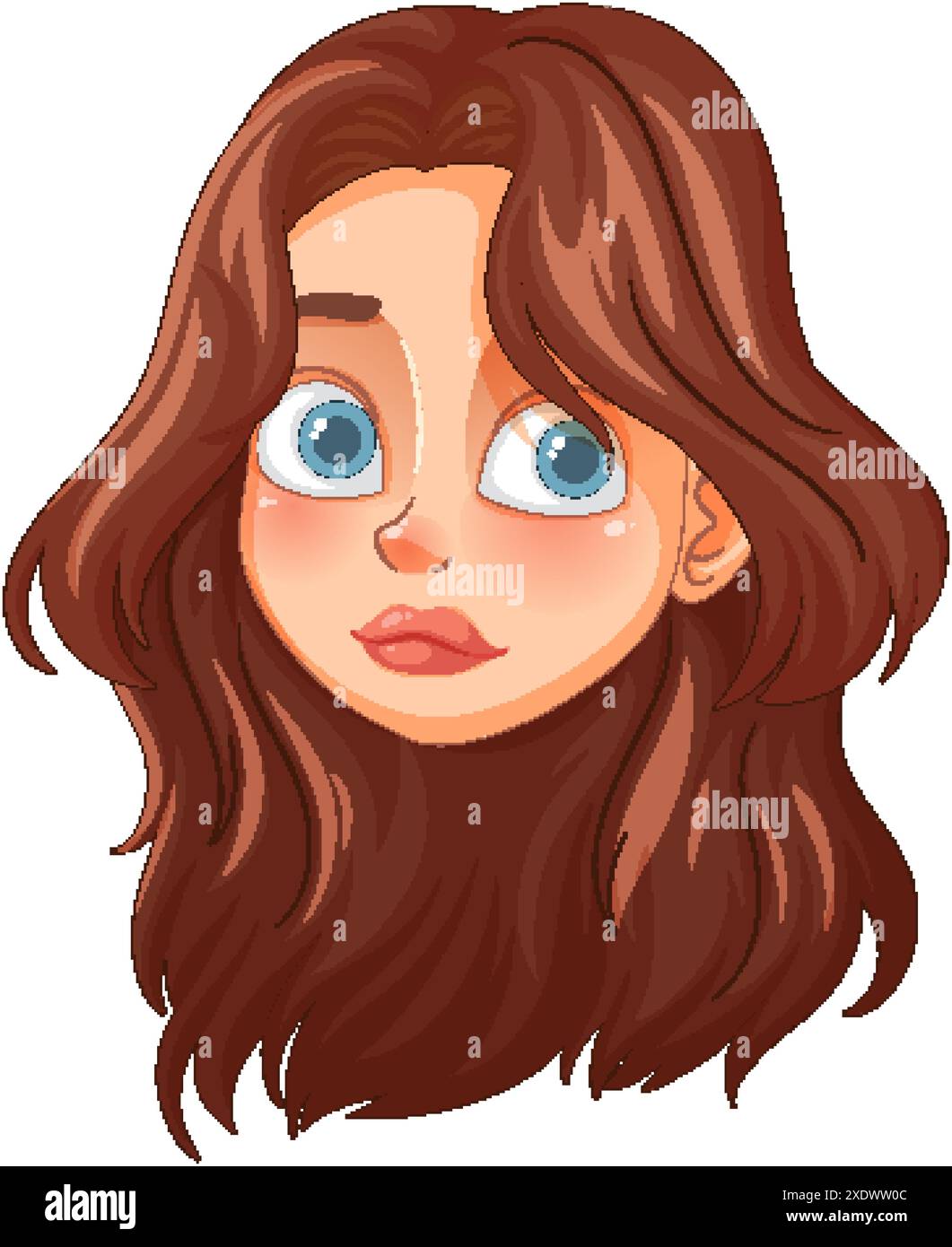 Illustration of a girl with expressive eyes Stock Vector Image & Art ...
