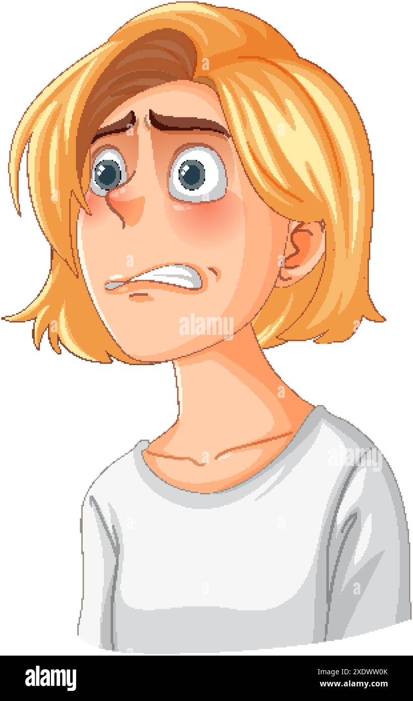 Young teenager in blue Stock Vector Images - Alamy