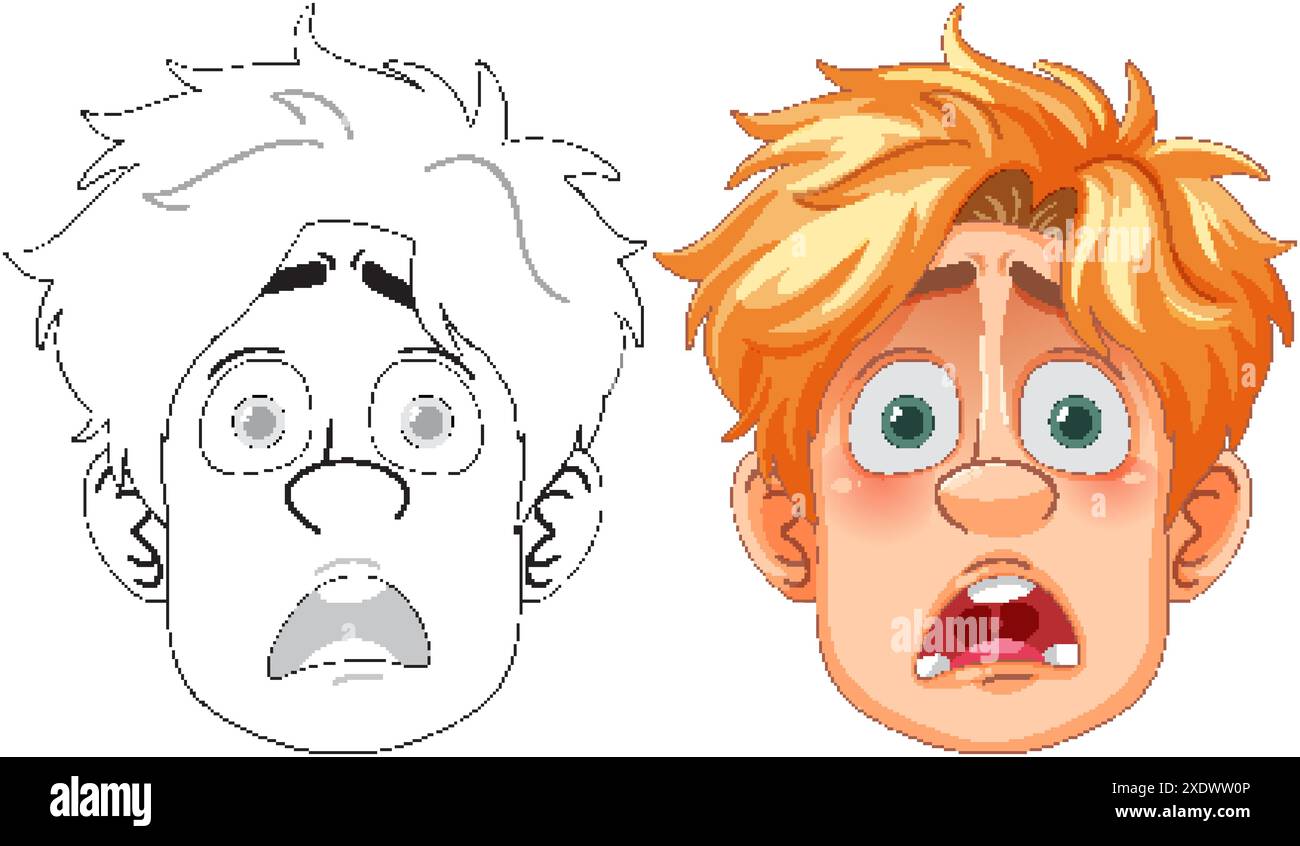 Shocked face wide eyes Cut Out Stock Images & Pictures - Alamy