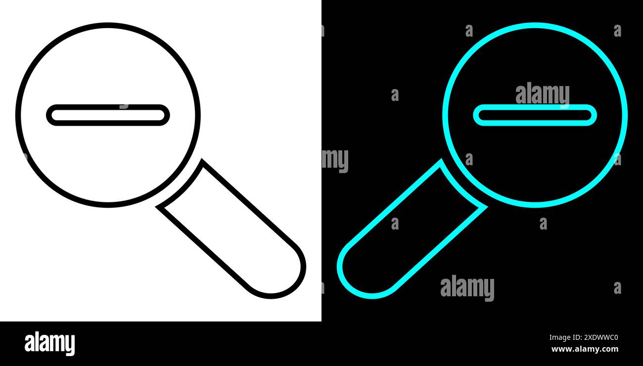 Zoom out and Zoom in icons. Magnifying glass icons Stock Vector Image ...