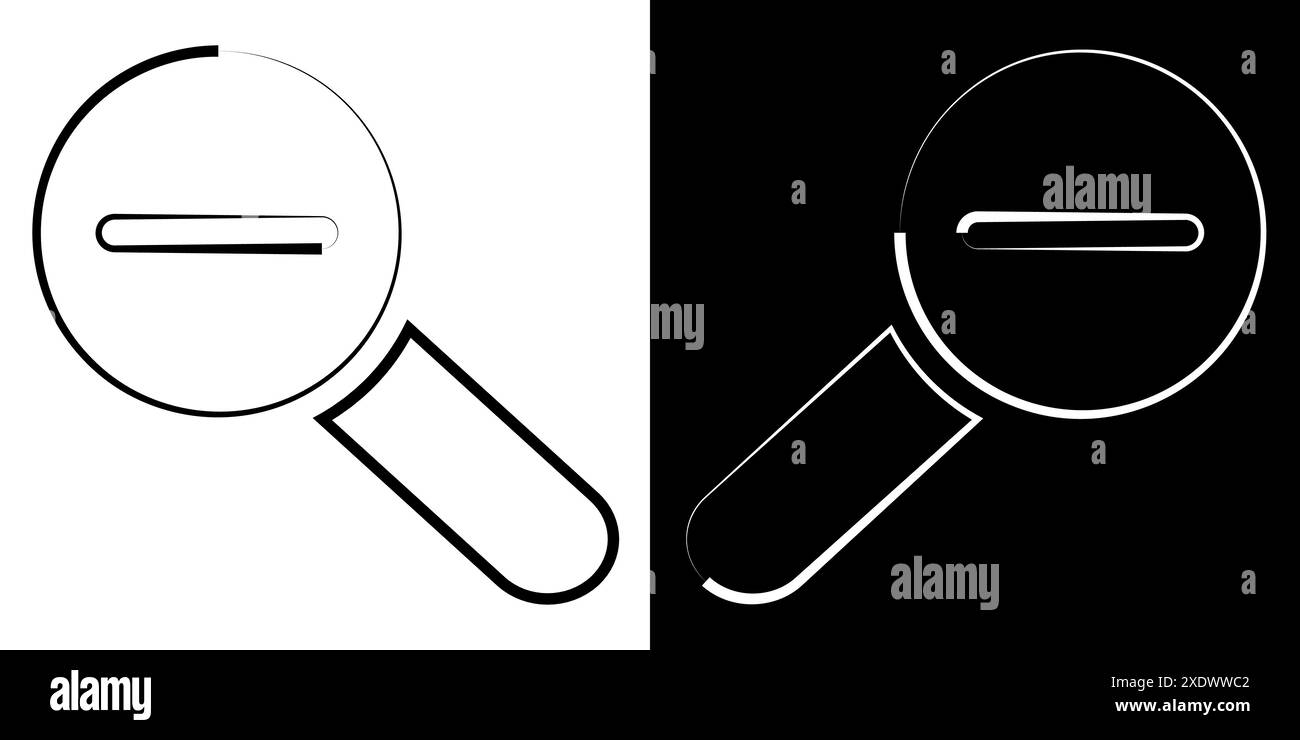 Zoom out and Zoom in icons. Magnifying glass icons Stock Vector Image ...