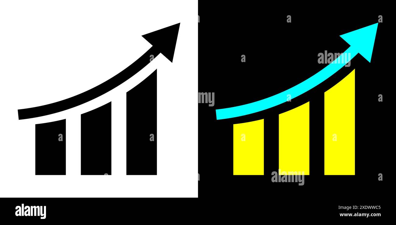 Rising bar graph symbol. Increasing bar graph icon. Growth graph ... Rising bar graph symbol. Increasing bar graph icon. Growth graph ...