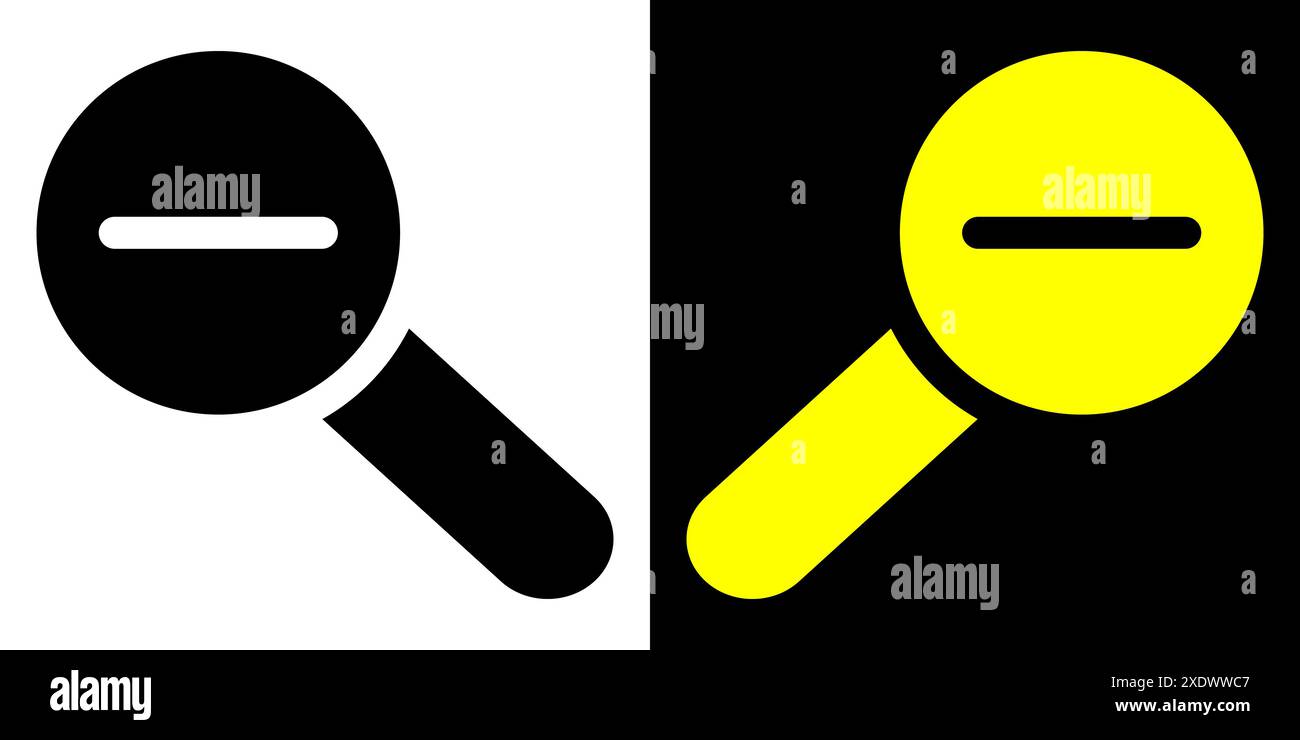 Zoom out and Zoom in icons. Magnifying glass icons Stock Vector Image ...