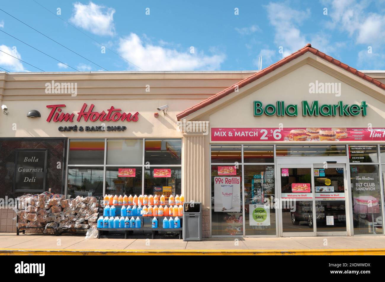 New York, United States. 24th June, 2024. A Tim Hortons cafe and bake ...