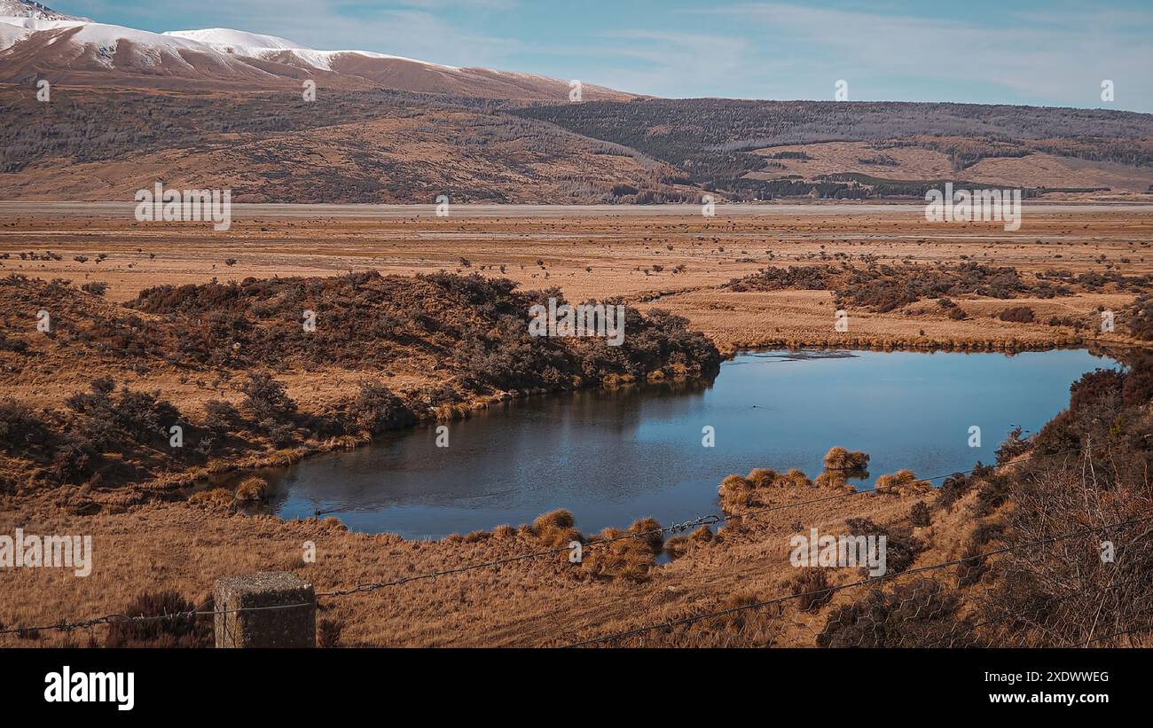 A Smaller Lake Next To Lake Pukaki, New Zealand Stock Photo - Alamy