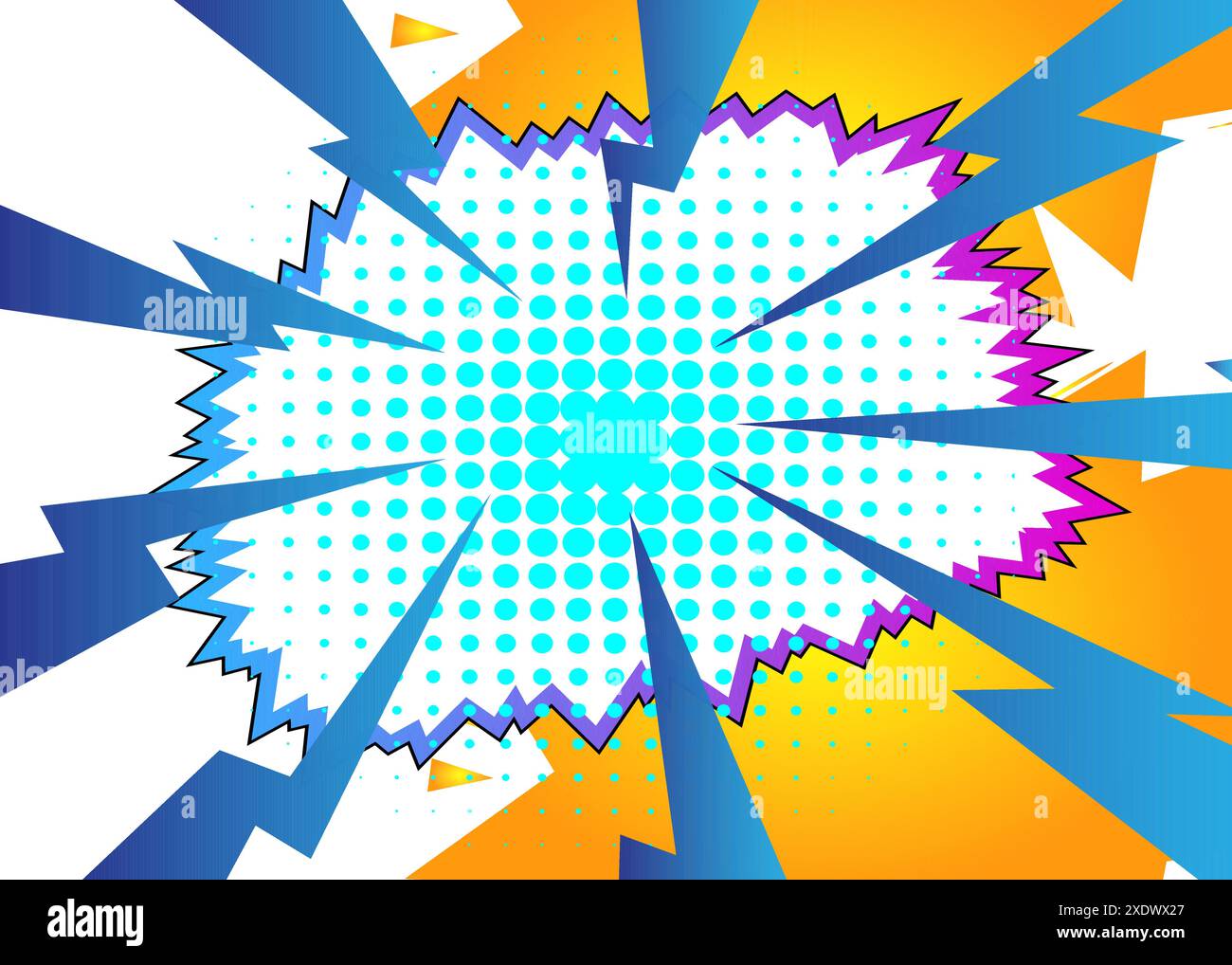 Awesome Cartoon Background, comic book abstract backdrop. Retro vector ...