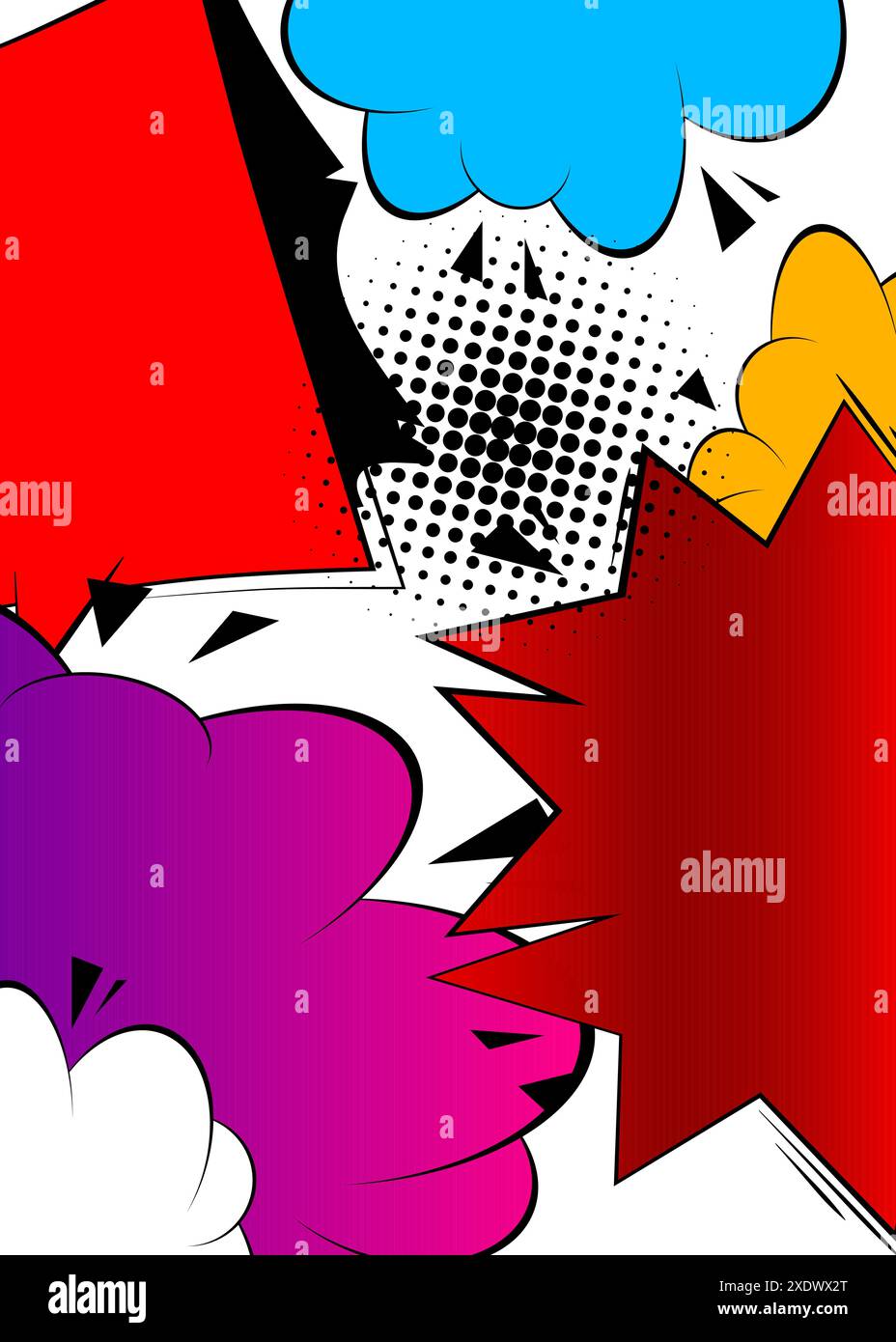 Awesome Cartoon Background, comic book abstract backdrop. Retro vector ...