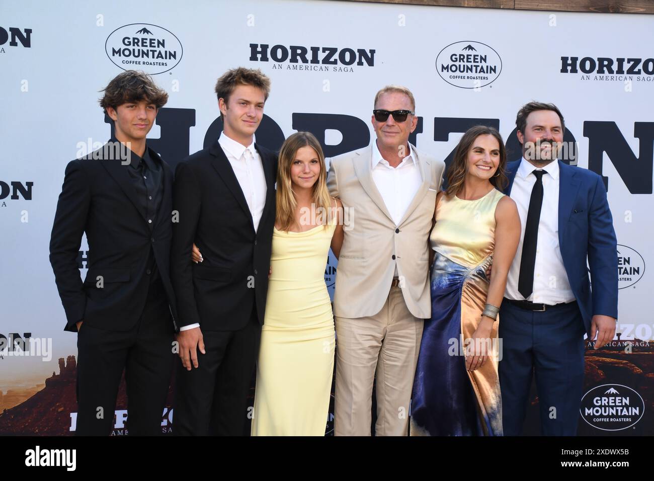 Los Angeles, California, USA 24th June 2024 (L-R) Hayes Costner, Cayden ...