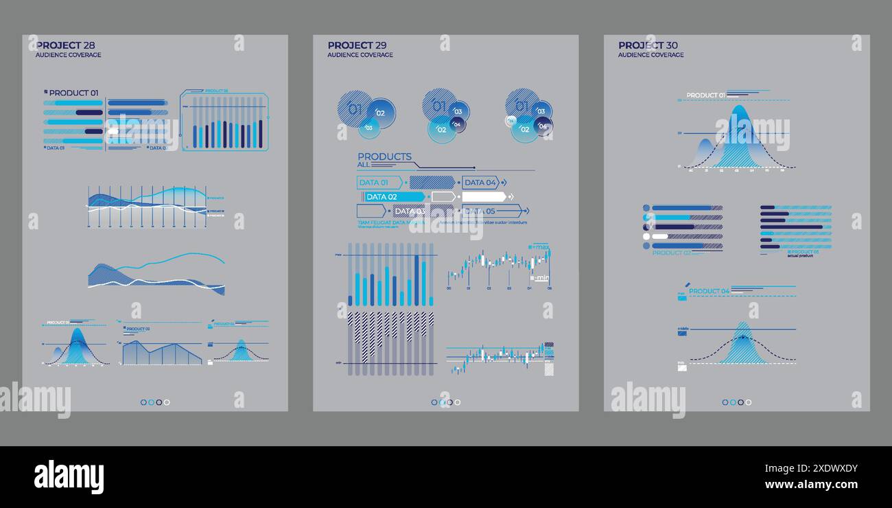 Color abstract elements commercial charts. Abstract vector illustration ...