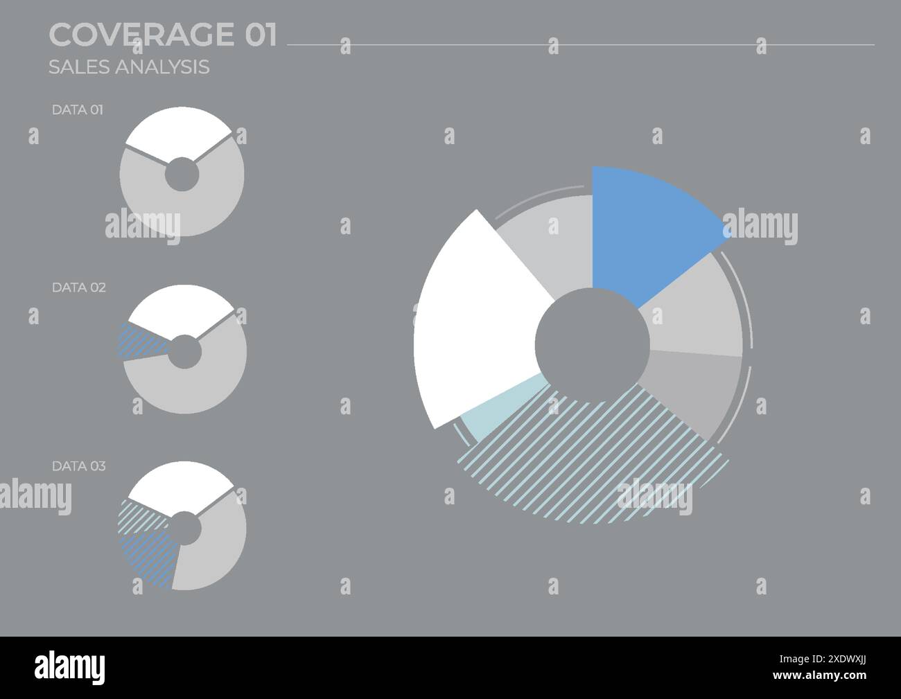 Pie data analysis charts in color. Vector elements charts Stock Vector ...