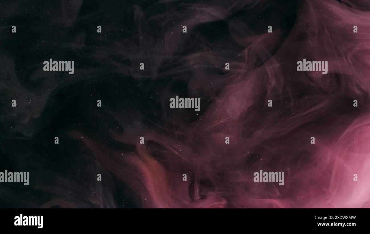Vapor cloud. Glitter mist. Blur pink black color sparkling dust ...
