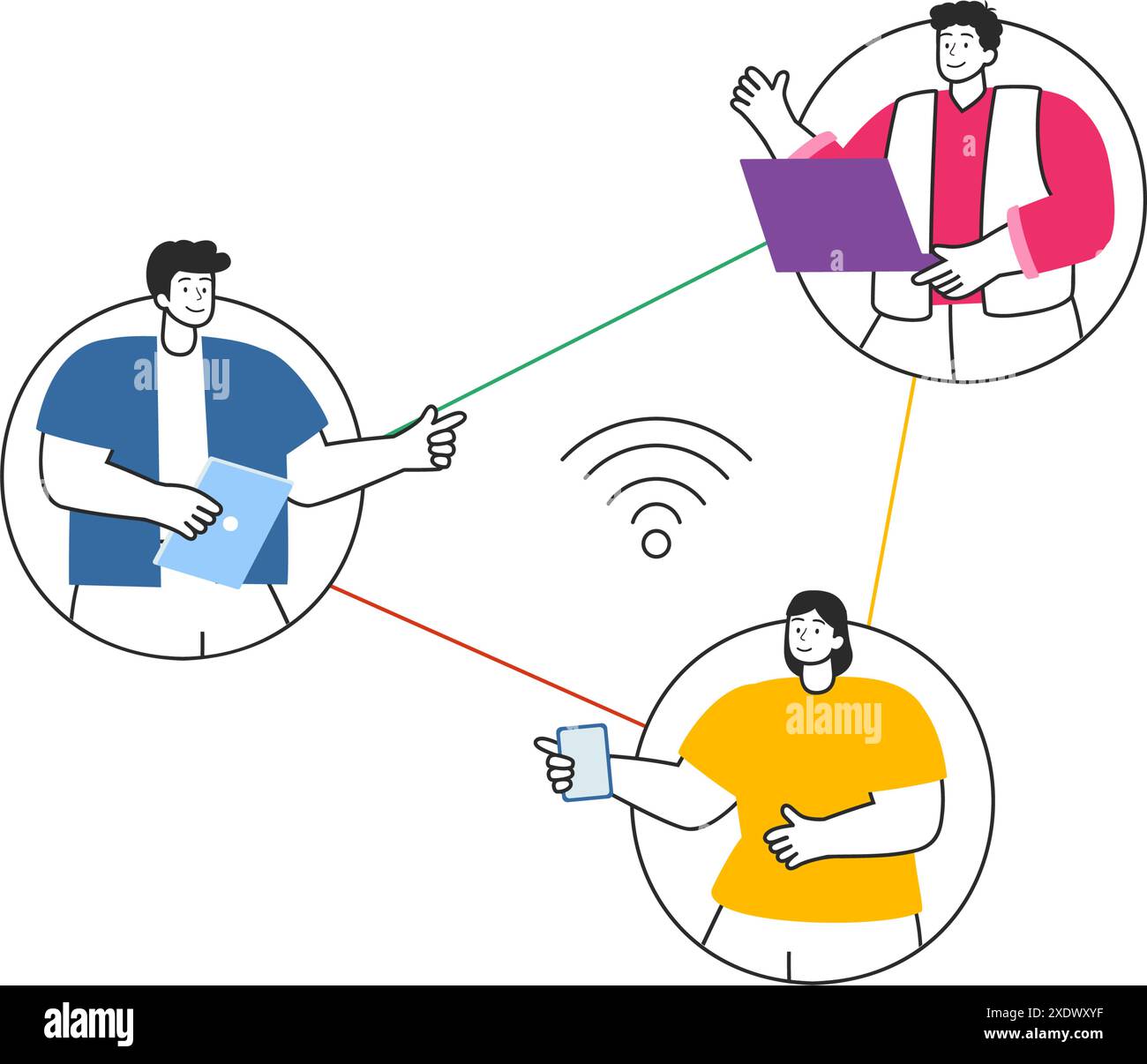Intranet Internet Network Connection Technology Vector Illustration to ...