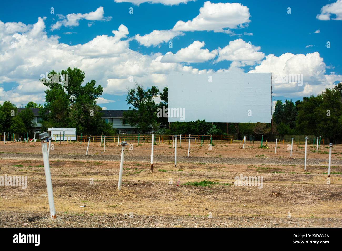 Empty Drive In Movie Theater on a Sunny Summer Day Stock Photo - Alamy