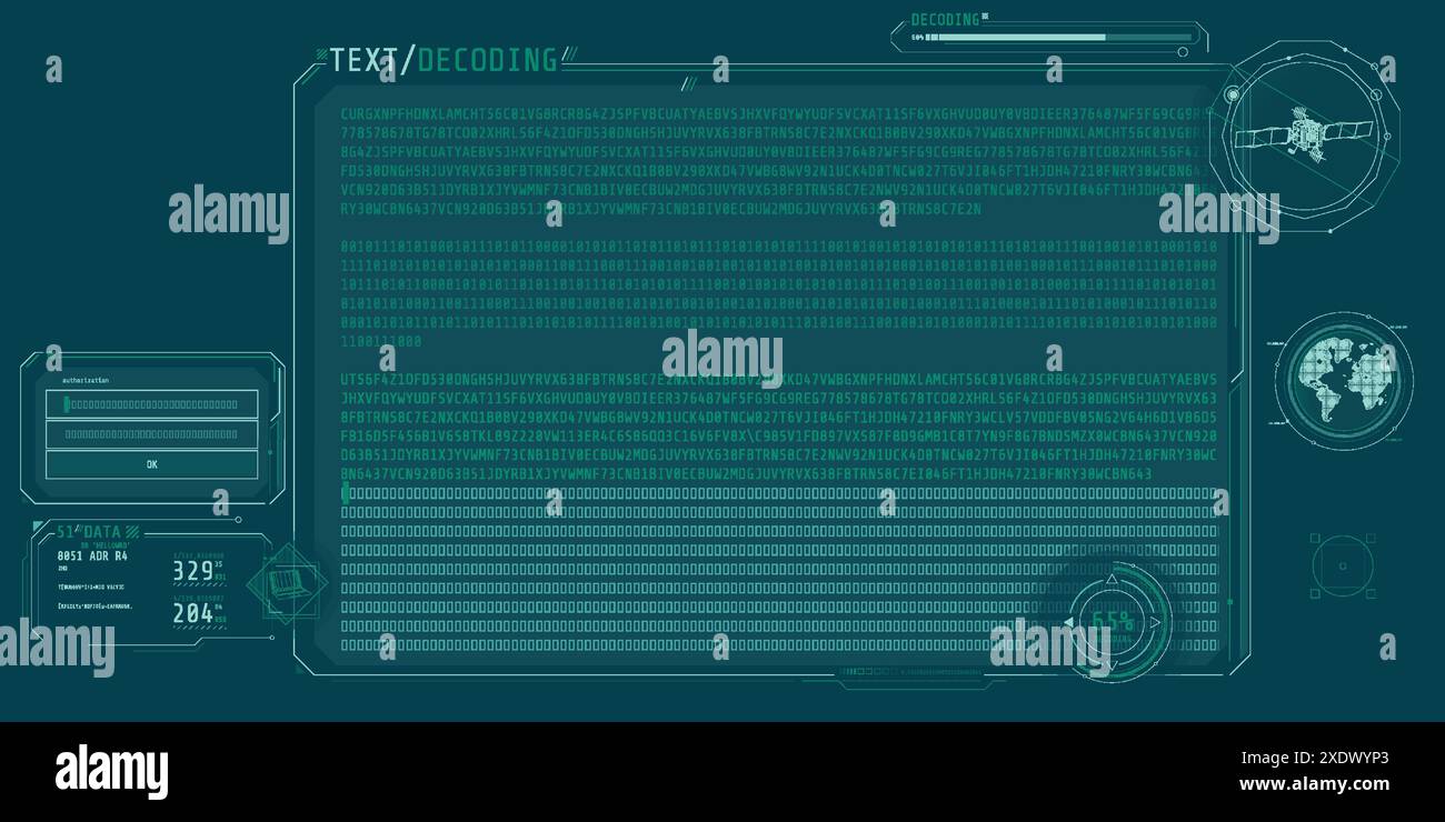 Design of a software interface for text decoding Stock Vector Image ...