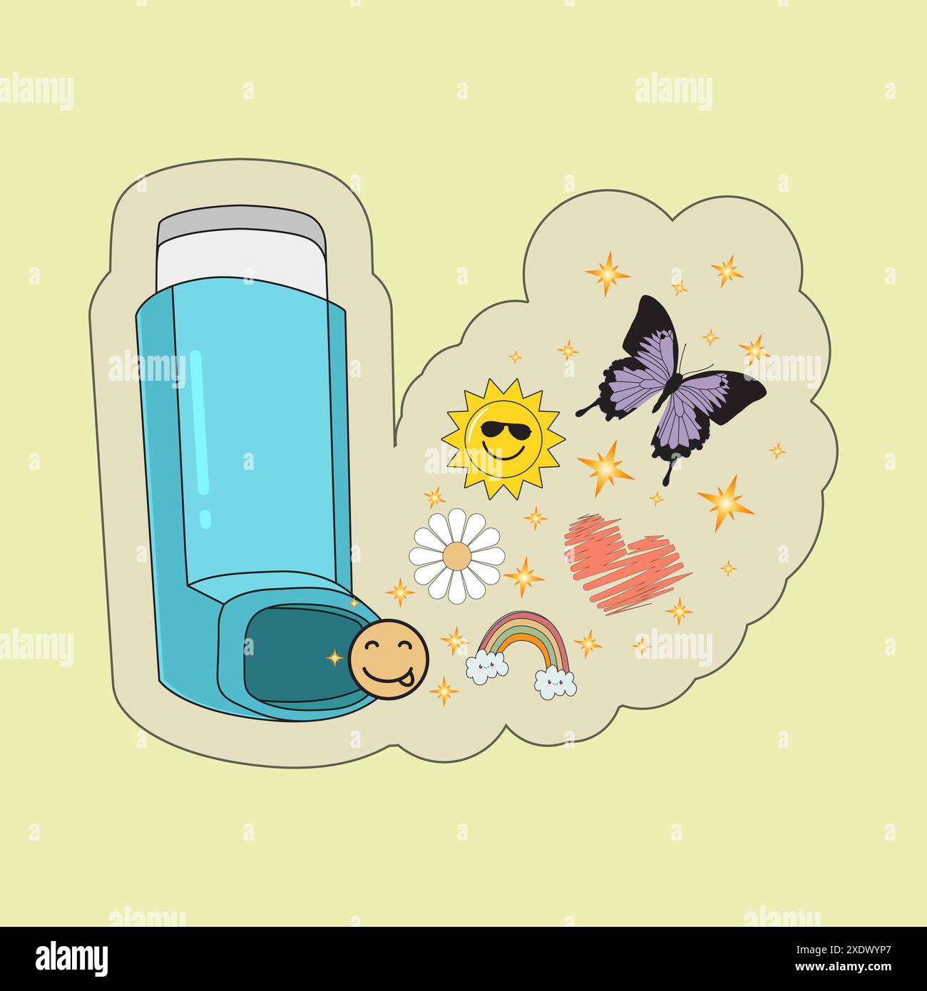 Child with asthma Stock Vector Images - Alamy