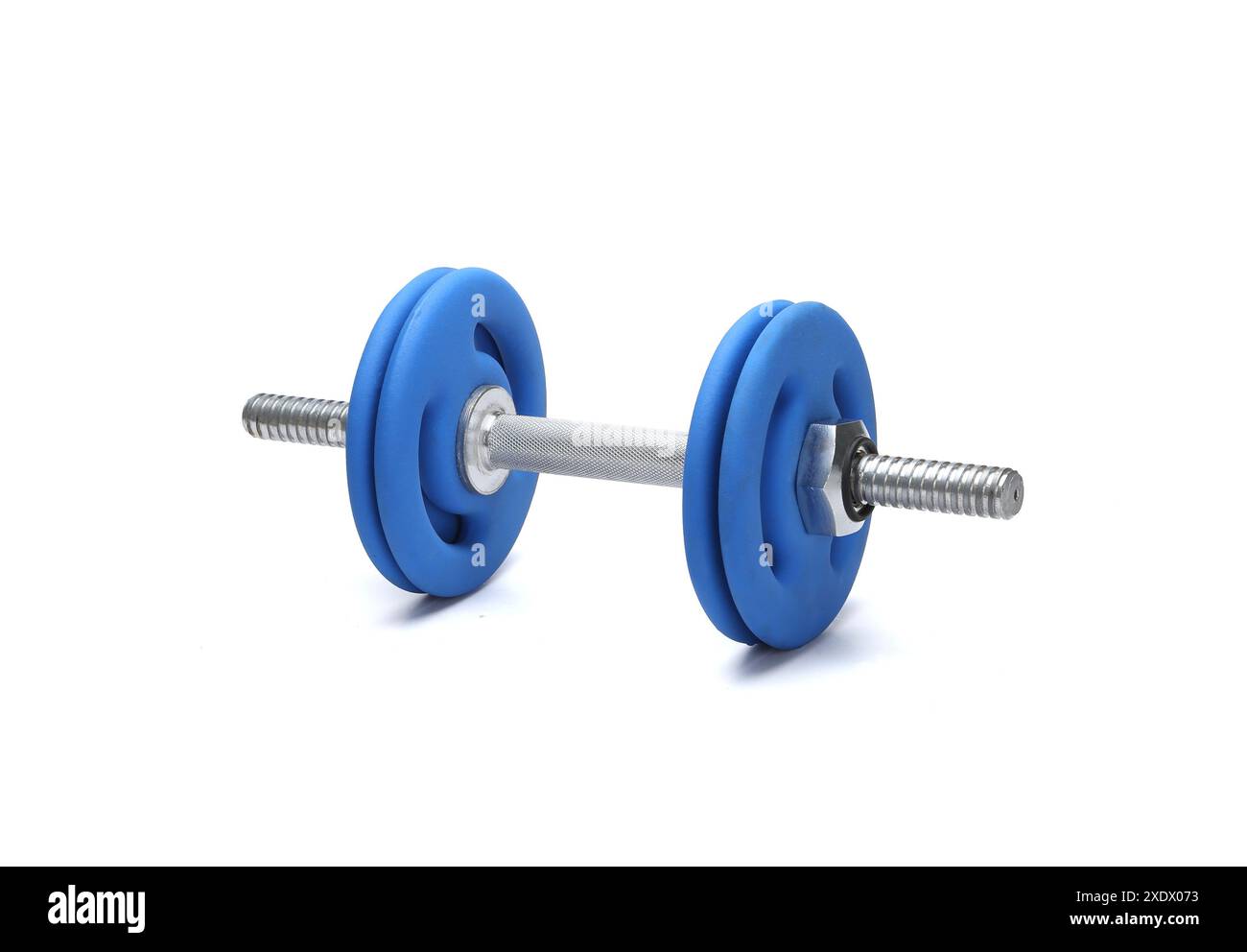 neoprene rubber coated dumbbells isolated on white background Stock ...