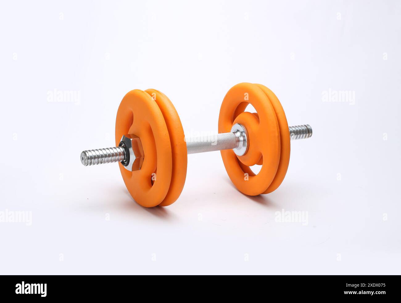 neoprene rubber coated dumbbells isolated on white background Stock ...
