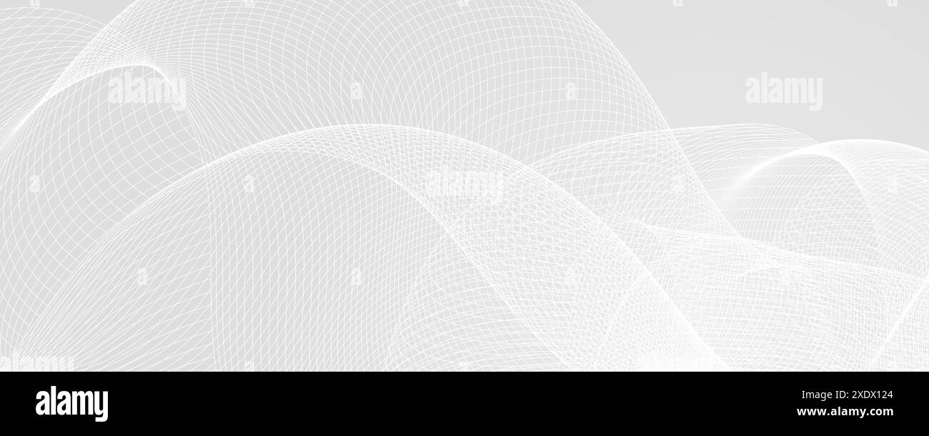 Abstract grey wavy background. Silver flowing wave line pattern ...