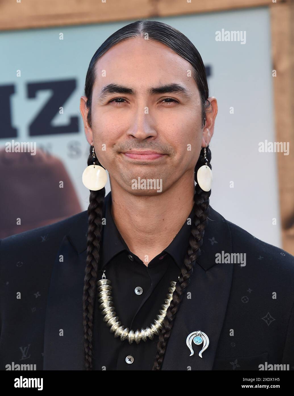 Westwood, USA. 24th June, 2024. Tatanka Means arriving to the “Horizon ...