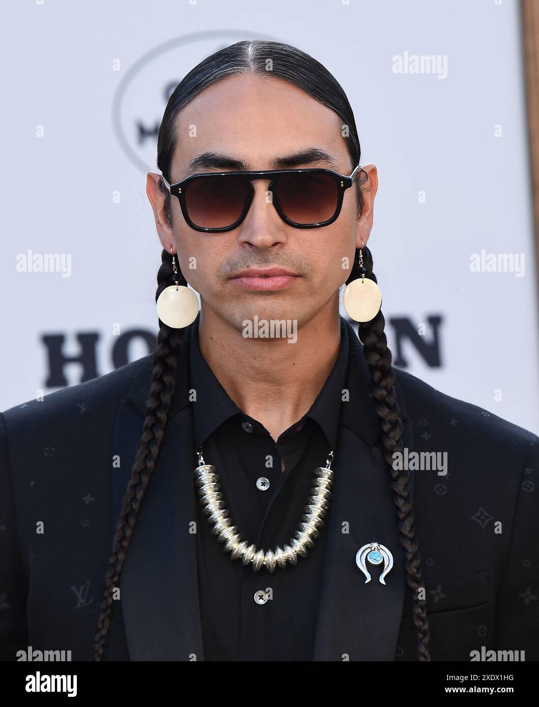 Westwood, USA. 24th June, 2024. Tatanka Means arriving to the “Horizon ...