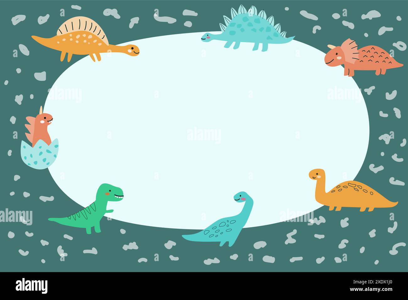 Childrens dinosaurs set, baby animals background. Dinosaurs characters ...