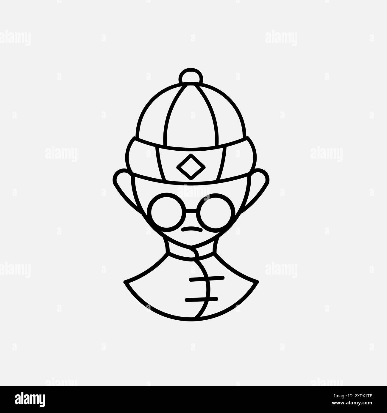 Traditional Chinese Man Vector Illustration - Celebrating Cultural ...