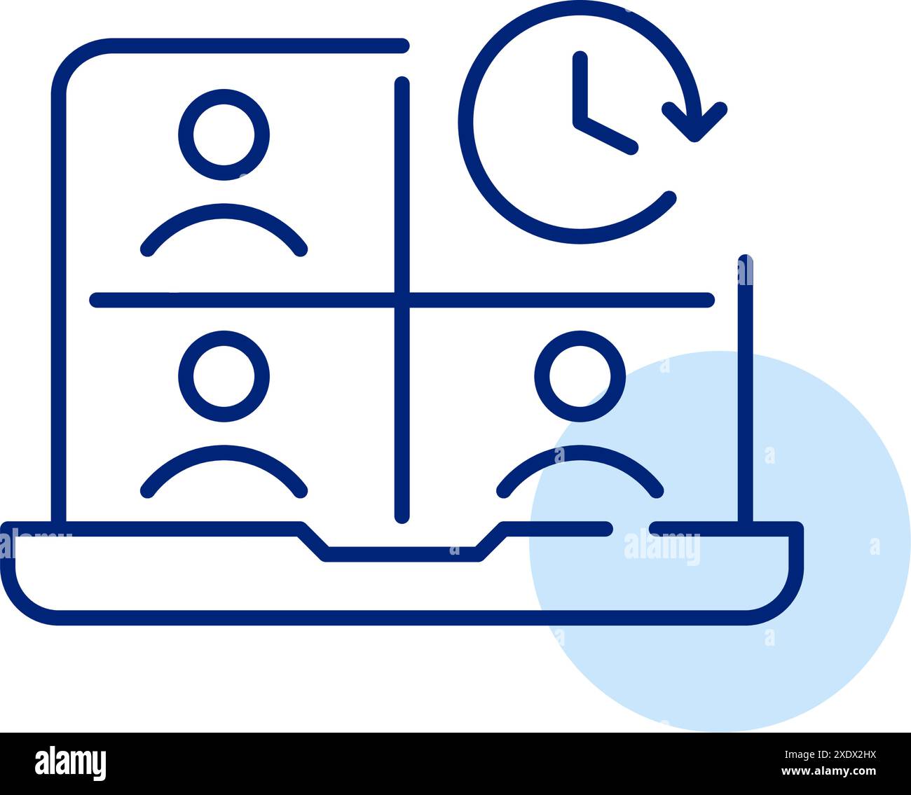 Online business meeting screen Stock Vector Images - Alamy