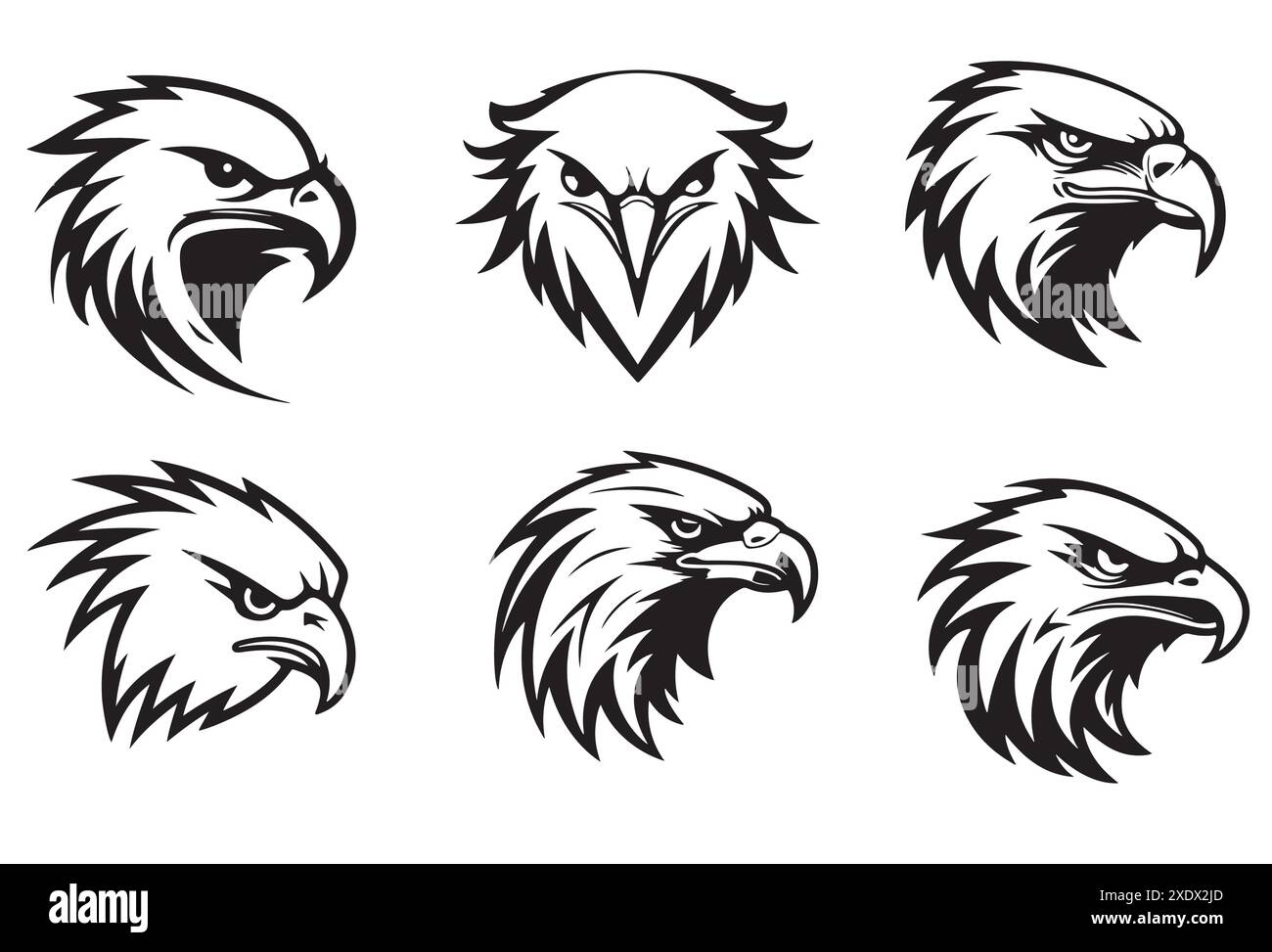Stylized eagle head emblem illustration for your design Stock Vector ...