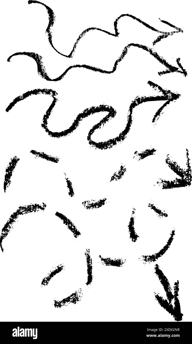 Arrow crayon pastel pencil Black and White Stock Photos & Images - Alamy