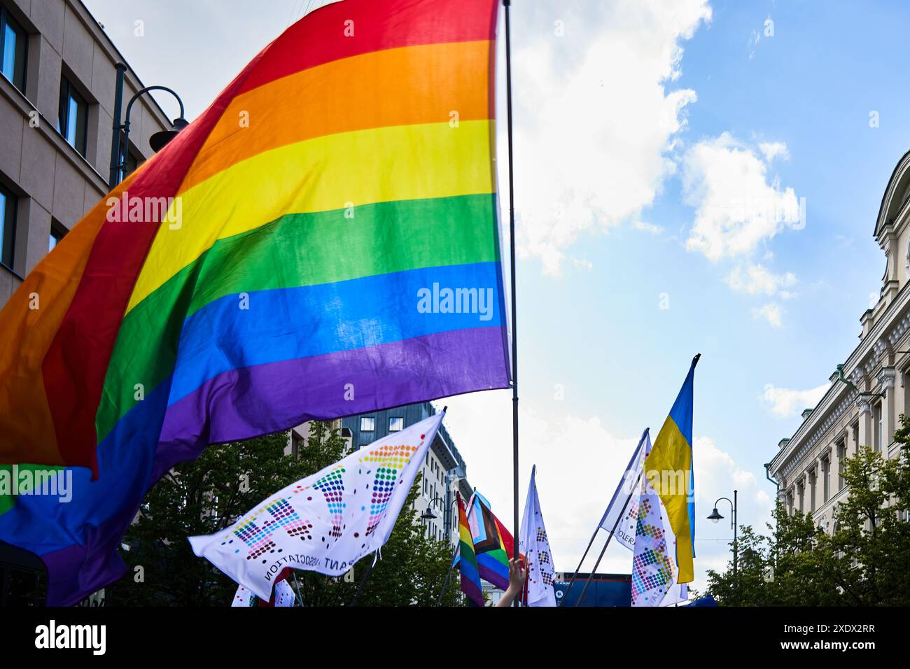 Lgbtq parade flags hi-res stock photography and images - Alamy