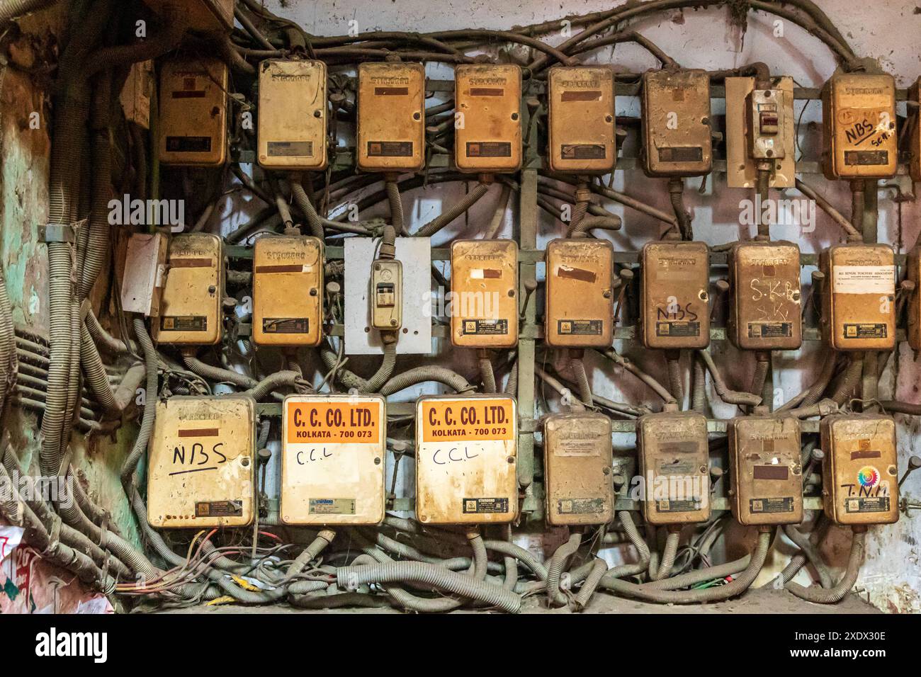 Old electricity boxes hi-res stock photography and images - Alamy