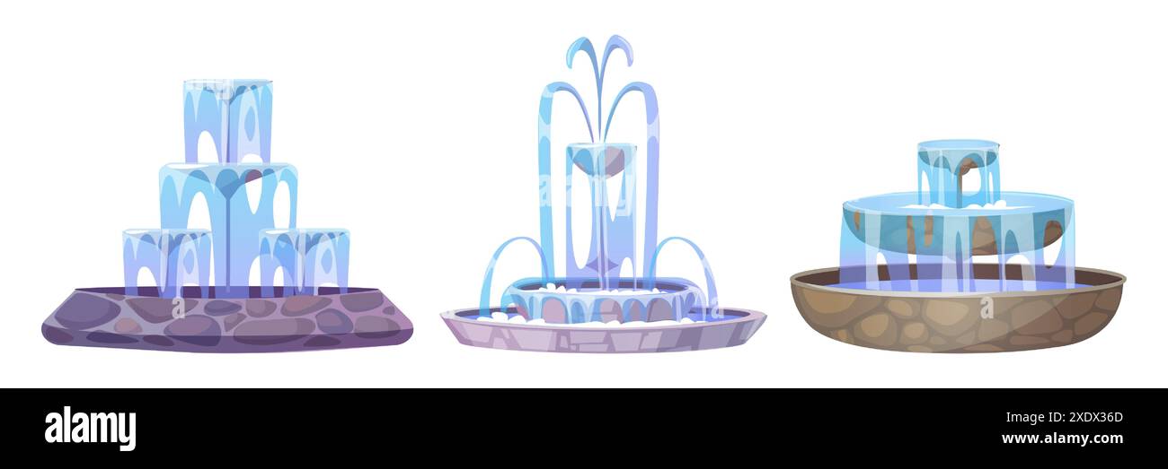 Stone water fountains Cut Out Stock Images & Pictures - Alamy