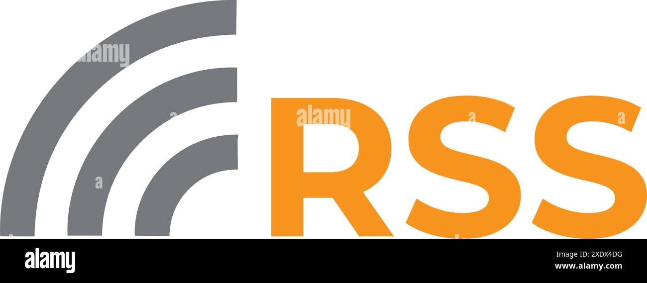 Rss radio wave icon and rss logo. feeds and news. vector Stock Vector ...